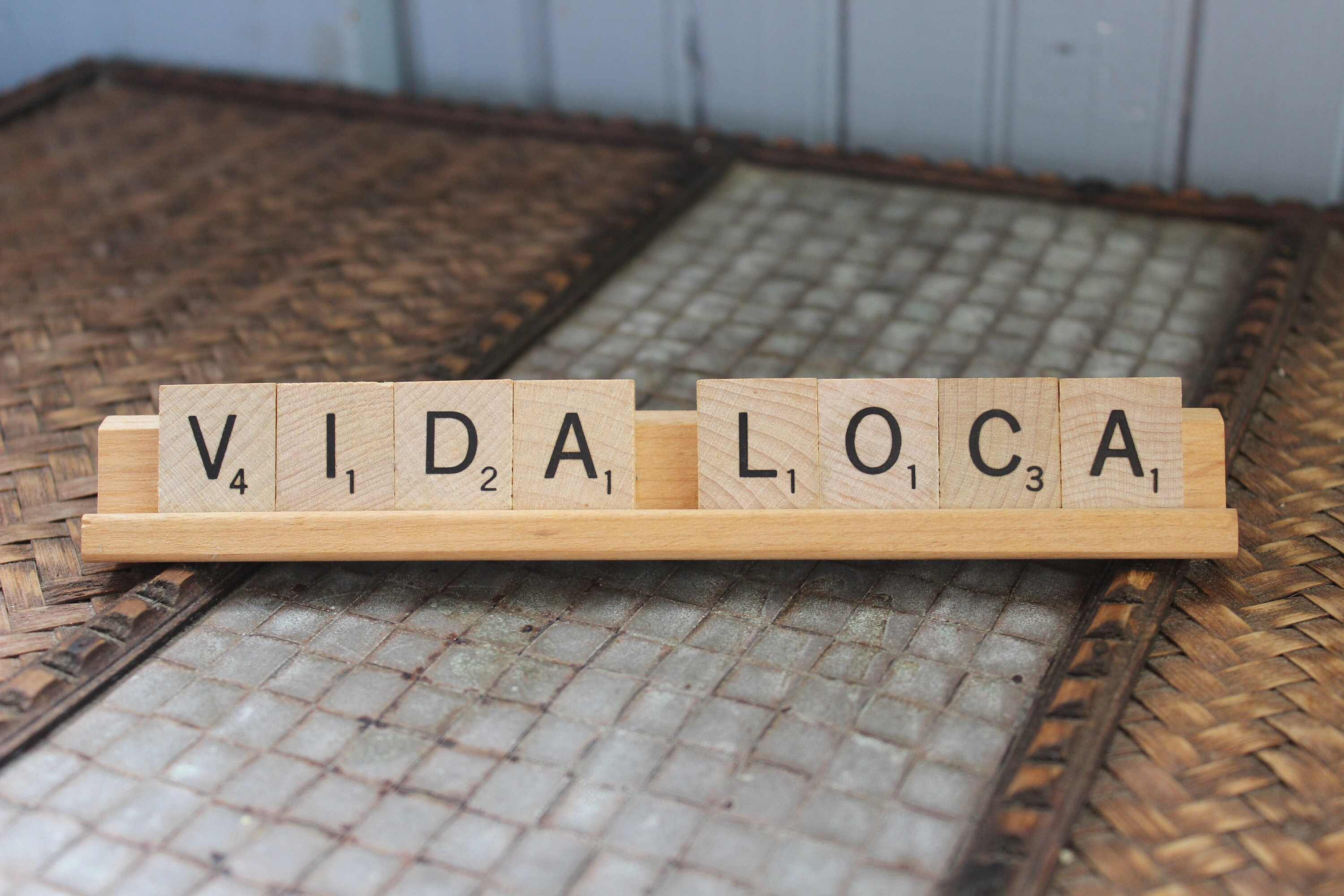 VIDA LOCA Scrabble Letters Desk Sign - Etsy