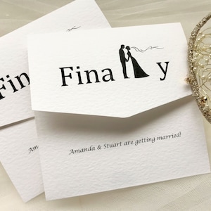 Finally Tri Fold Wedding Invitations - SAMPLE - Etsy UK