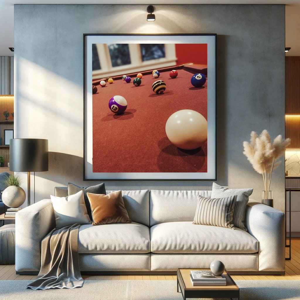Classic Billiards Pool Game Photo Digital Download, Printable Wall Art ...