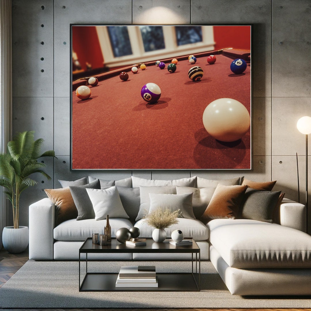 Classic Billiards Pool Game Photo Digital Download, Printable Wall Art ...