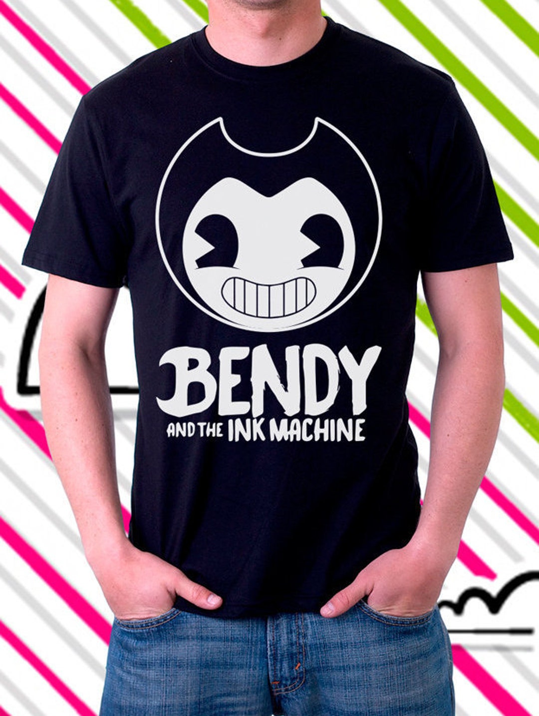 Bendy EPS PNG DXF Cutfile - Etsy