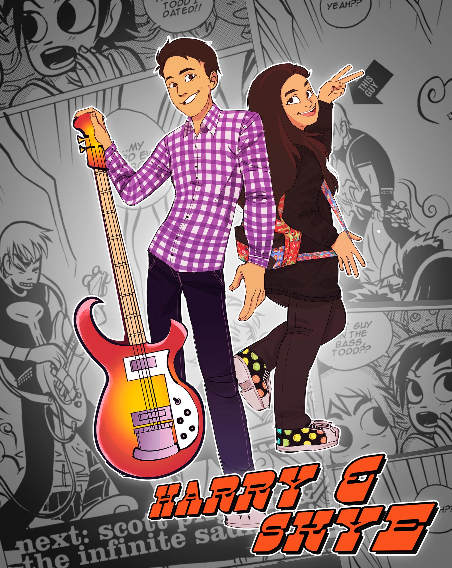 Custom Couple Portrait in Comics Style Commission Drawing | Etsy