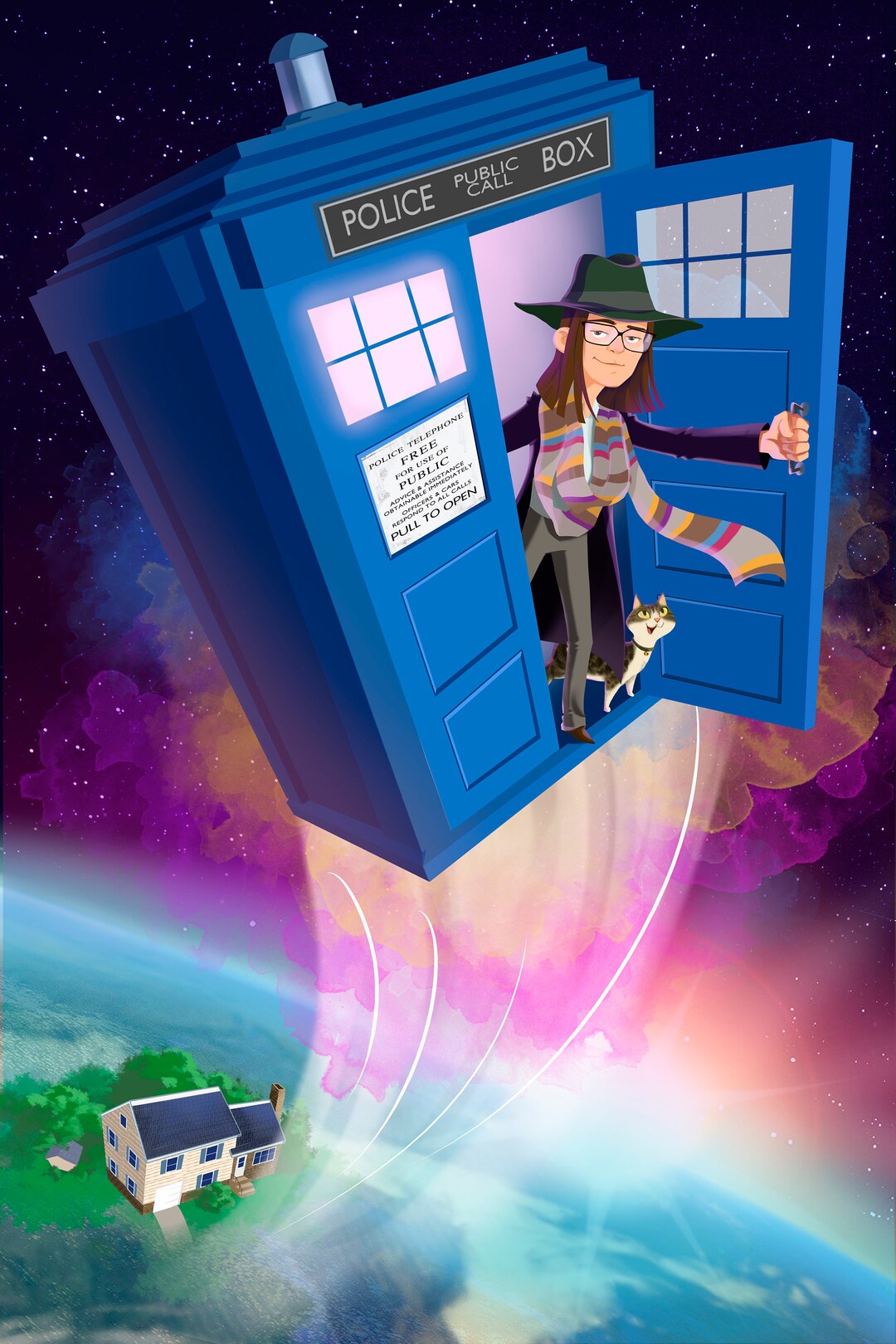 Doc Who Cartoon Portrait, Movie Poster Commission, Illustration of Your ...