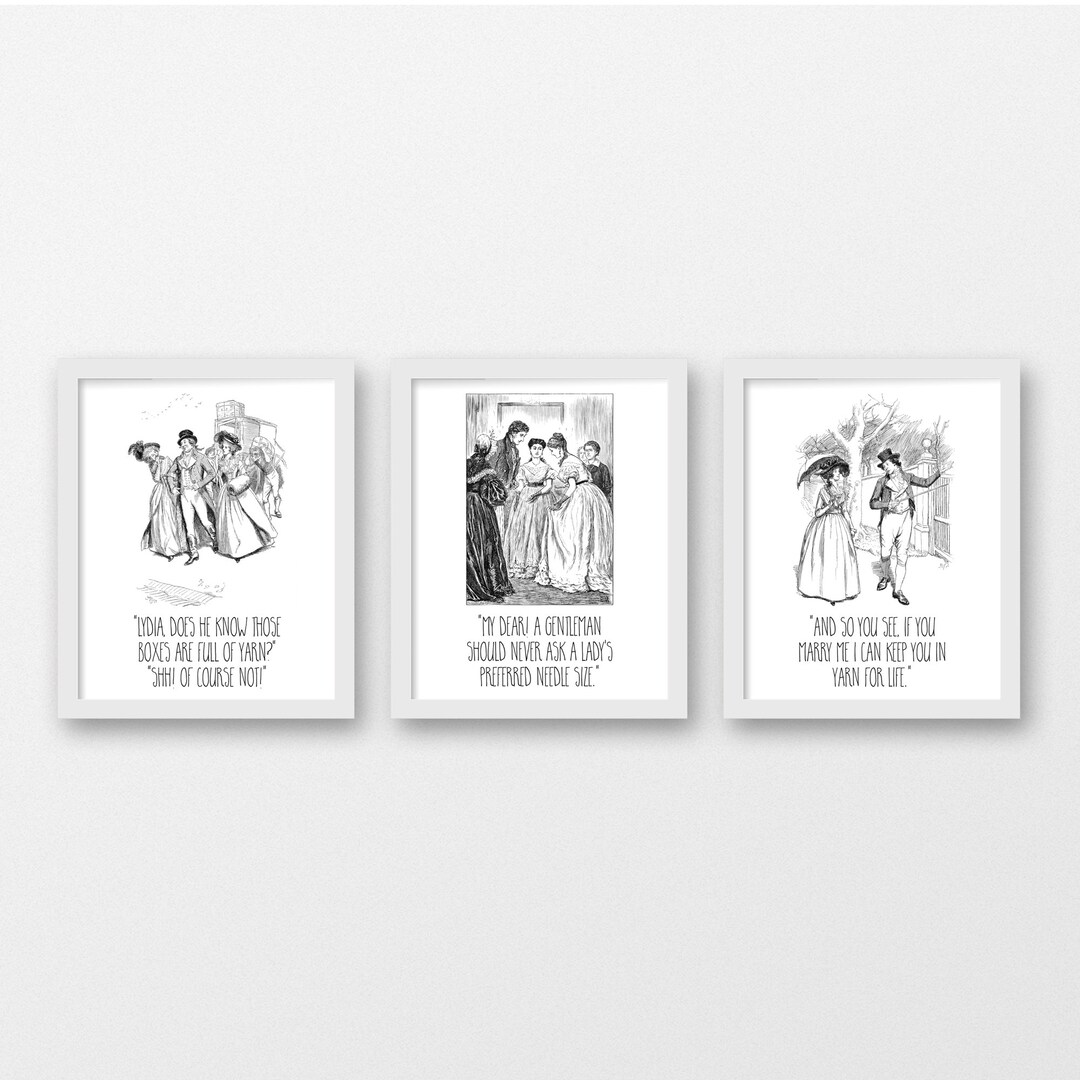 Set of 3 Knitting Prints Crochet Poster Print for Crafters - Etsy