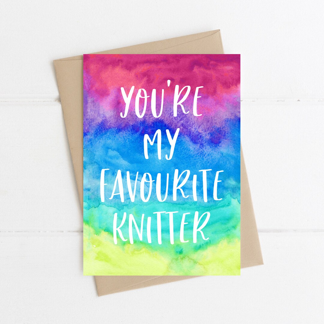 Knitting Cards, Funny Greeting Card for Knitter, Knitting Birthday ...