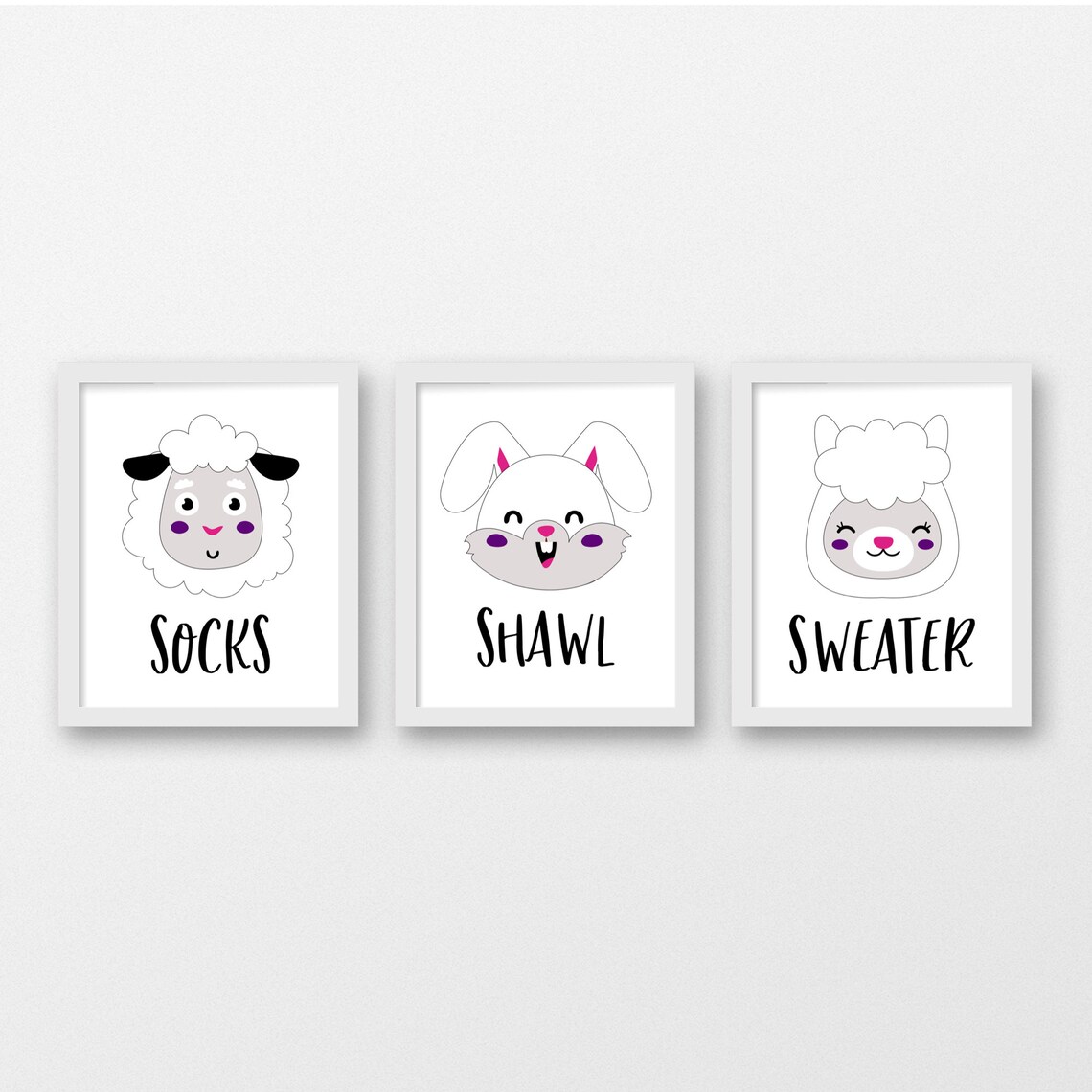 Set of 3 Crochet Posters, Knitting Themed Print, Craft Poster, Gifts ...