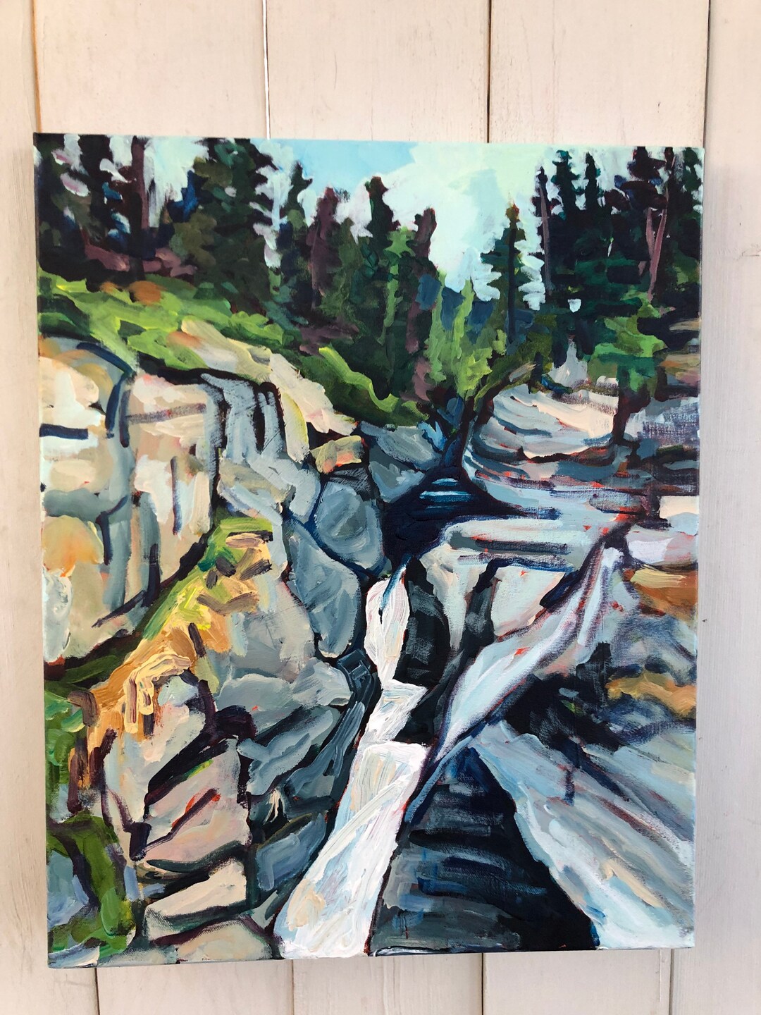 ORIGINAL Landscape painting 16x20 inch on canvas Maligne - Etsy Österreich