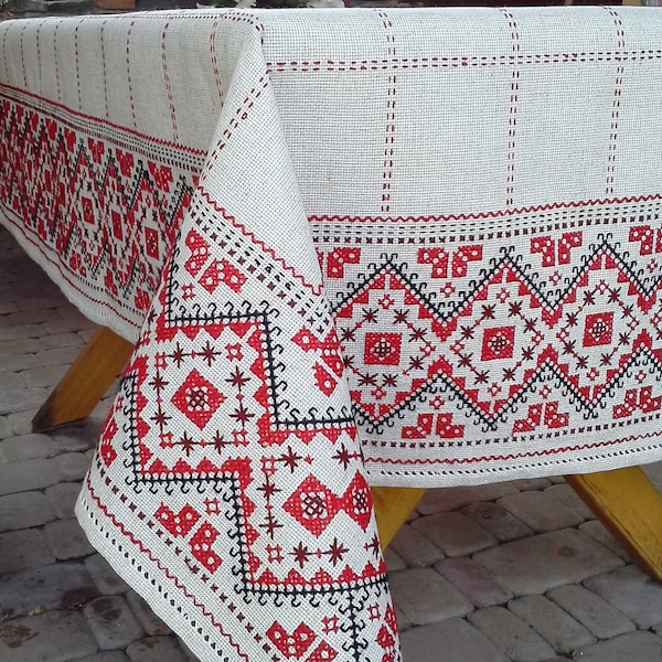 Embroidered Tablecloth - Etsy