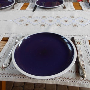 Linen Table Runner With 6 Matching Sets Napkins for Dining Table Decor ...