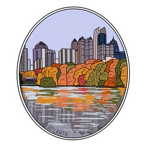 Atlanta City Icon Print - Etsy