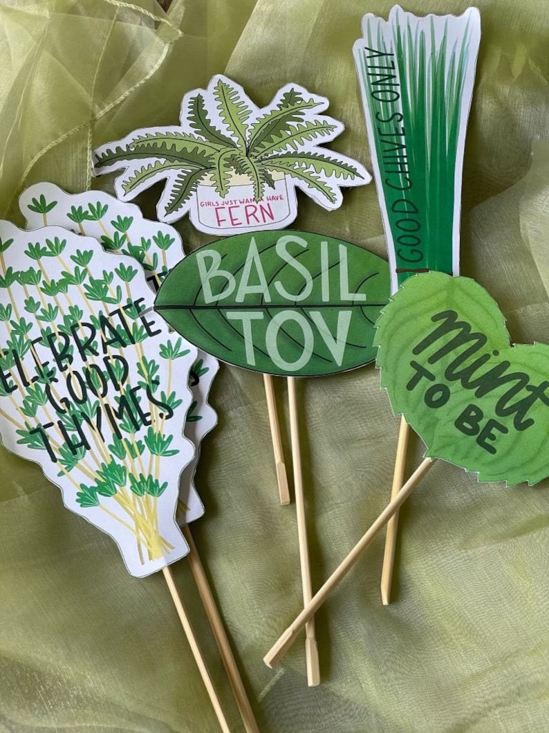 Herb Garden Themed Photo Booth Props | Engagement Party, Bachelorette ...