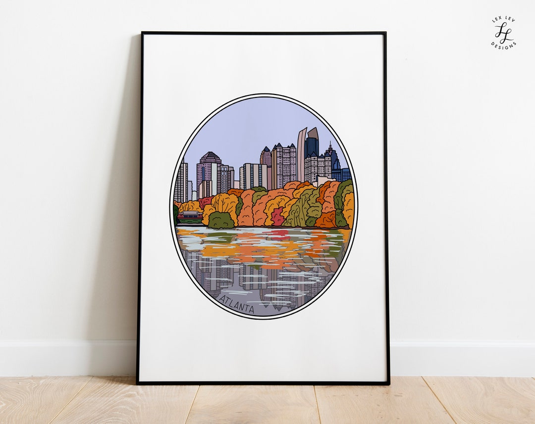 Atlanta City Icon Print - Etsy
