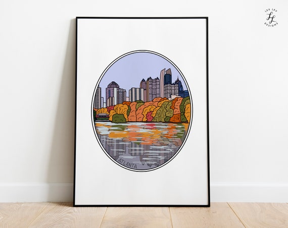 Atlanta City Icon Print | Etsy