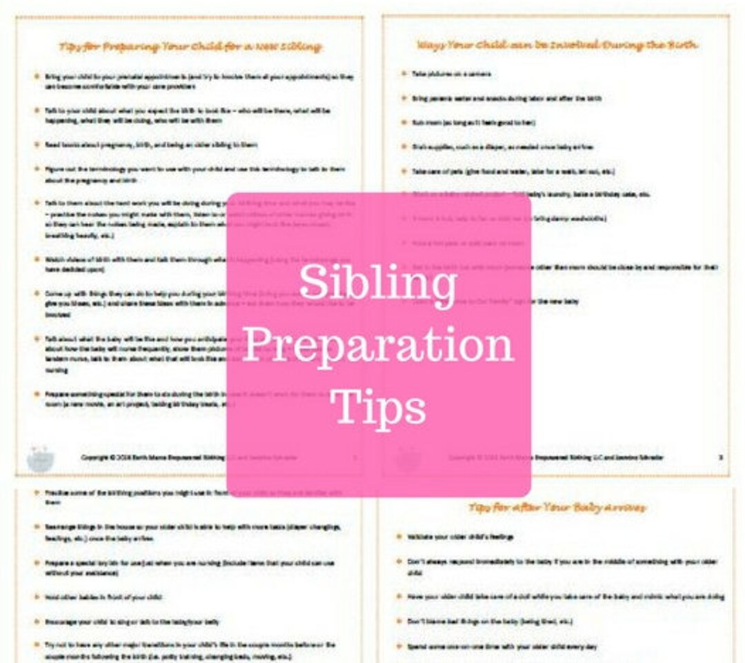 Sibling Preparation Tips - Etsy