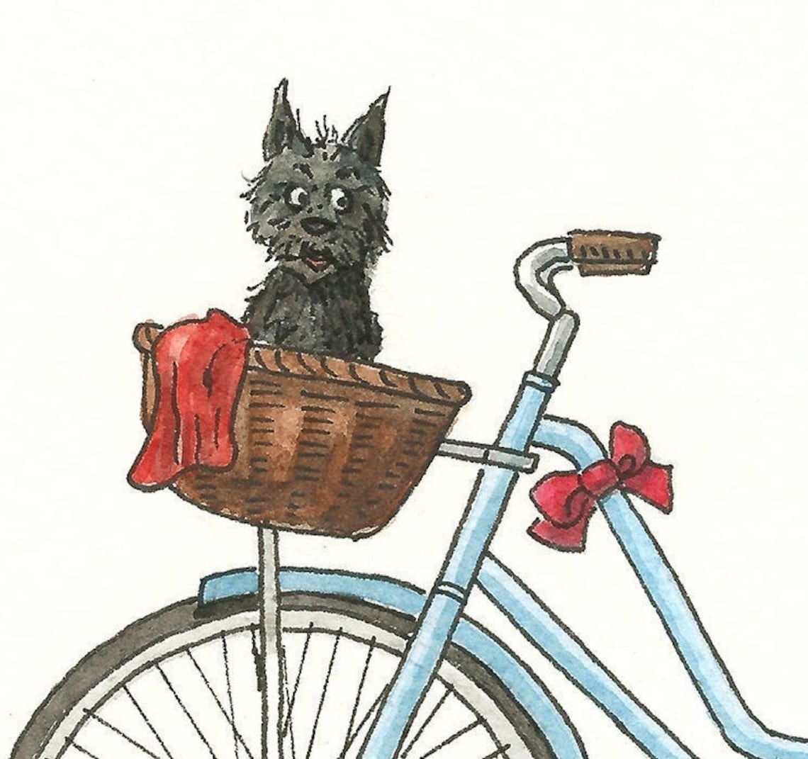 The Dorothy Bike Watercolor Print: Inspired by the Wonderful Wizard of ...