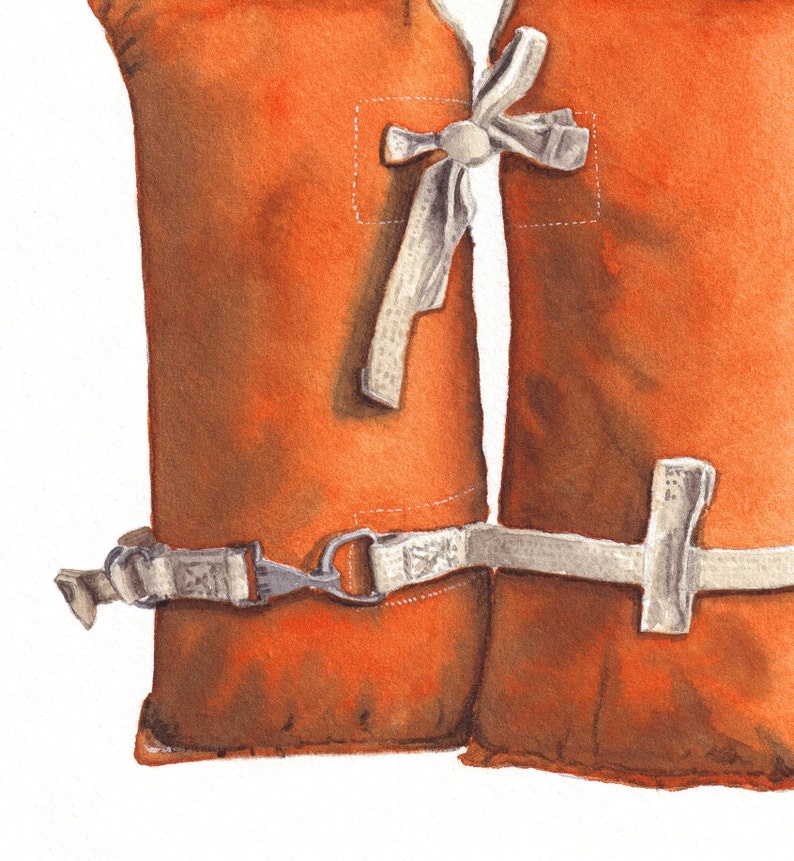 Life Jacket Watercolor Print - Etsy