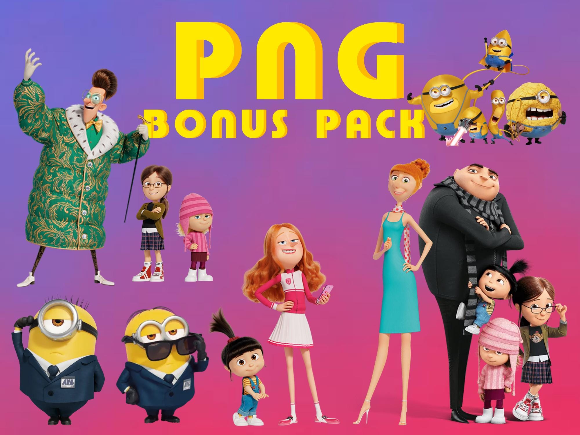 Despicable Me 4 Bundle, Minion Files, Minions Clipart, Despicable Me ...