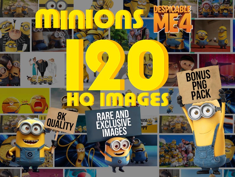 Despicable Me 4 Bundle, Minion Files, Minions Clipart, Despicable Me ...