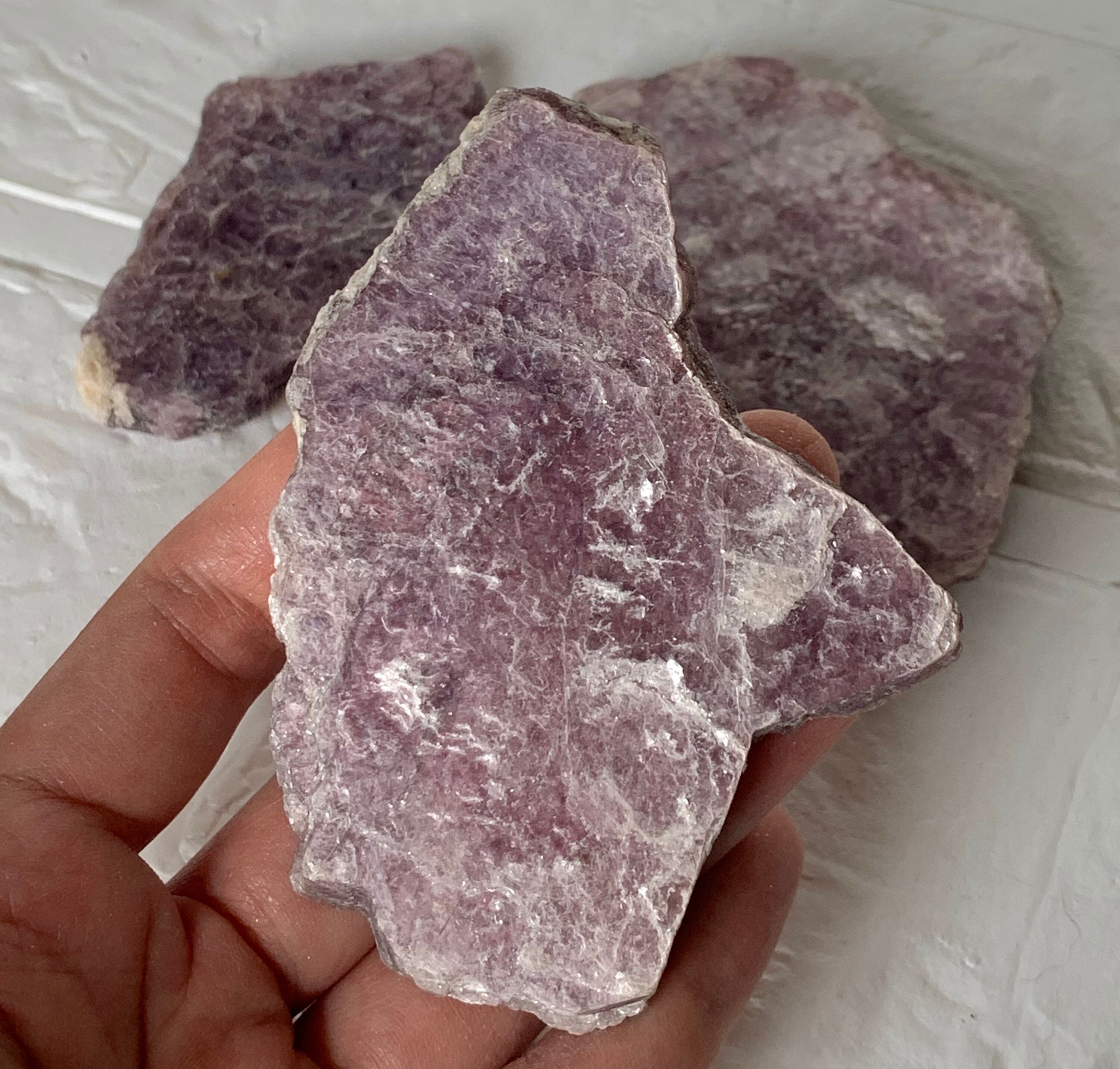 Raw Purple Lepidolite Micas Rough Gemstone Mineral Specimen | Etsy