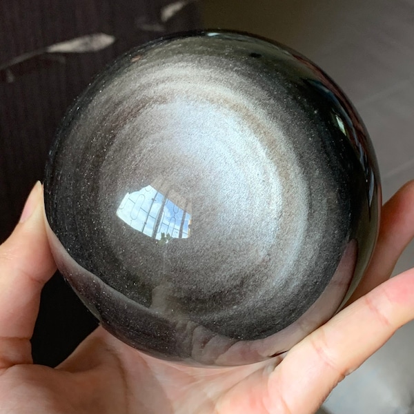 Obsidian Sphere - Etsy
