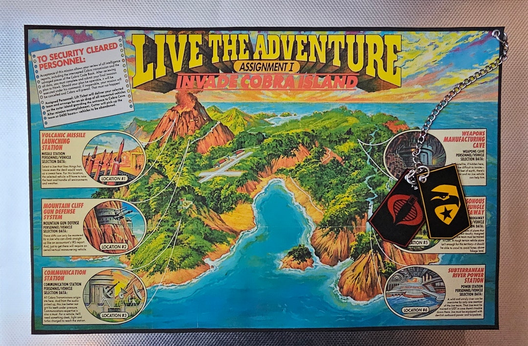Gi Joe Assignment Invade Cobra Island Custom Made Cloth Map - Etsy