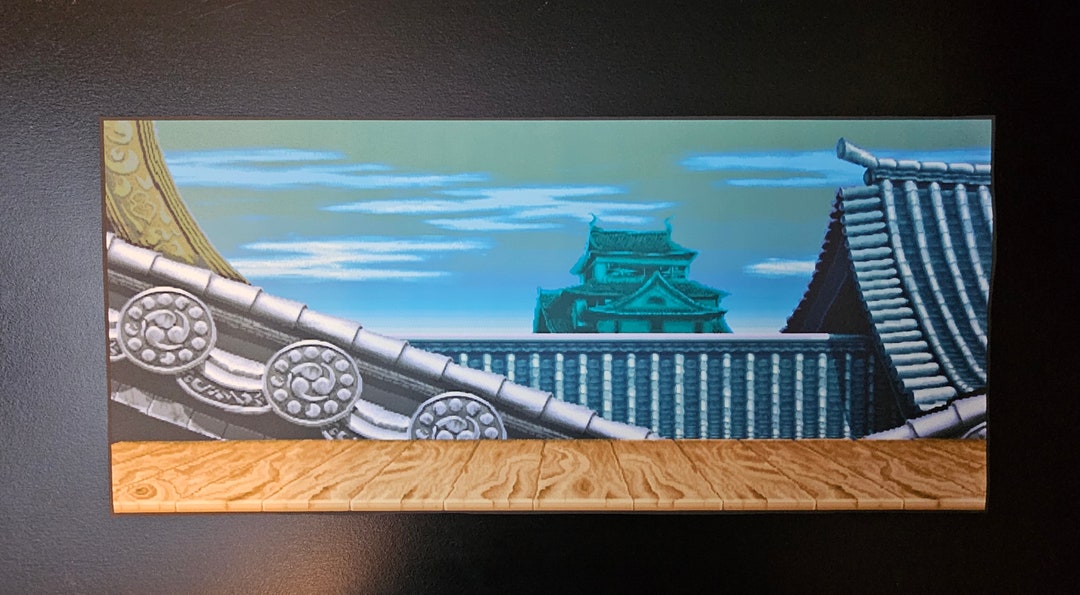 Street Fighter 2 Turbo Ryu's Stage Suzaka Castle Figure Scale Backdrop ...