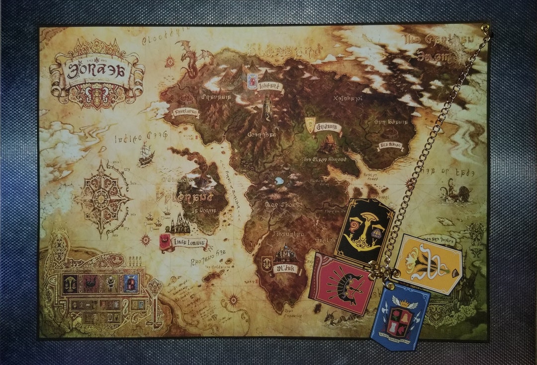 Final Fantasy XIV Custom Cloth Map of Eorzea - Etsy
