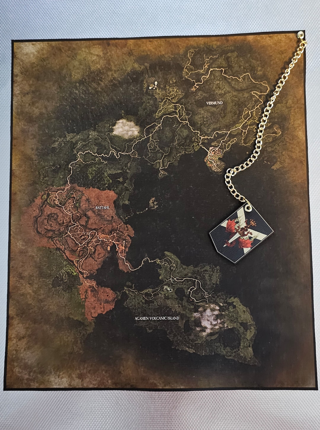 Dragon Dogma's 2 Map of the Vermund and Battahl Custom Made Cloth Map ...