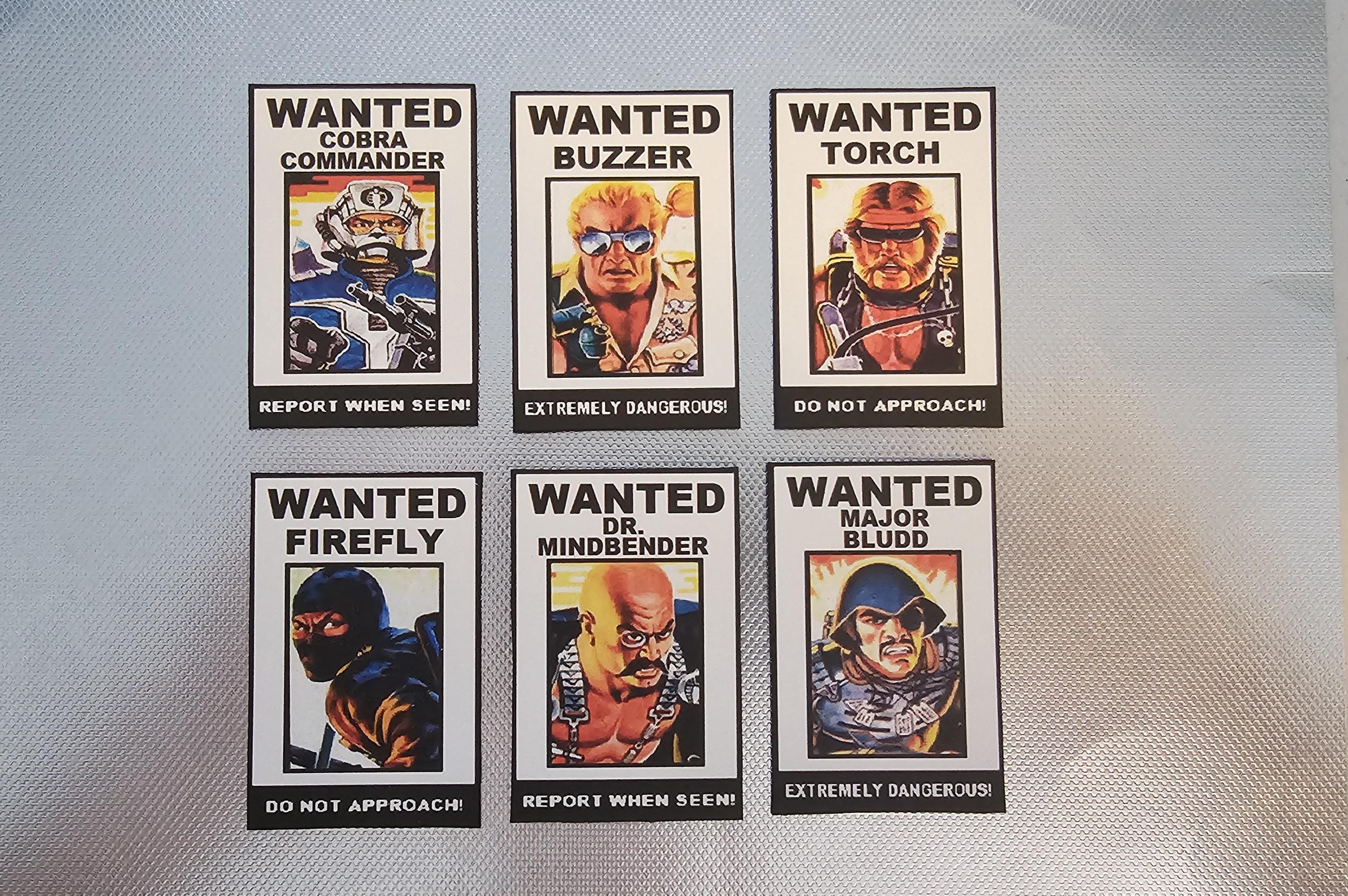 Gi Joe Classified/classic Scale Wanted Posters Series 1 - Etsy
