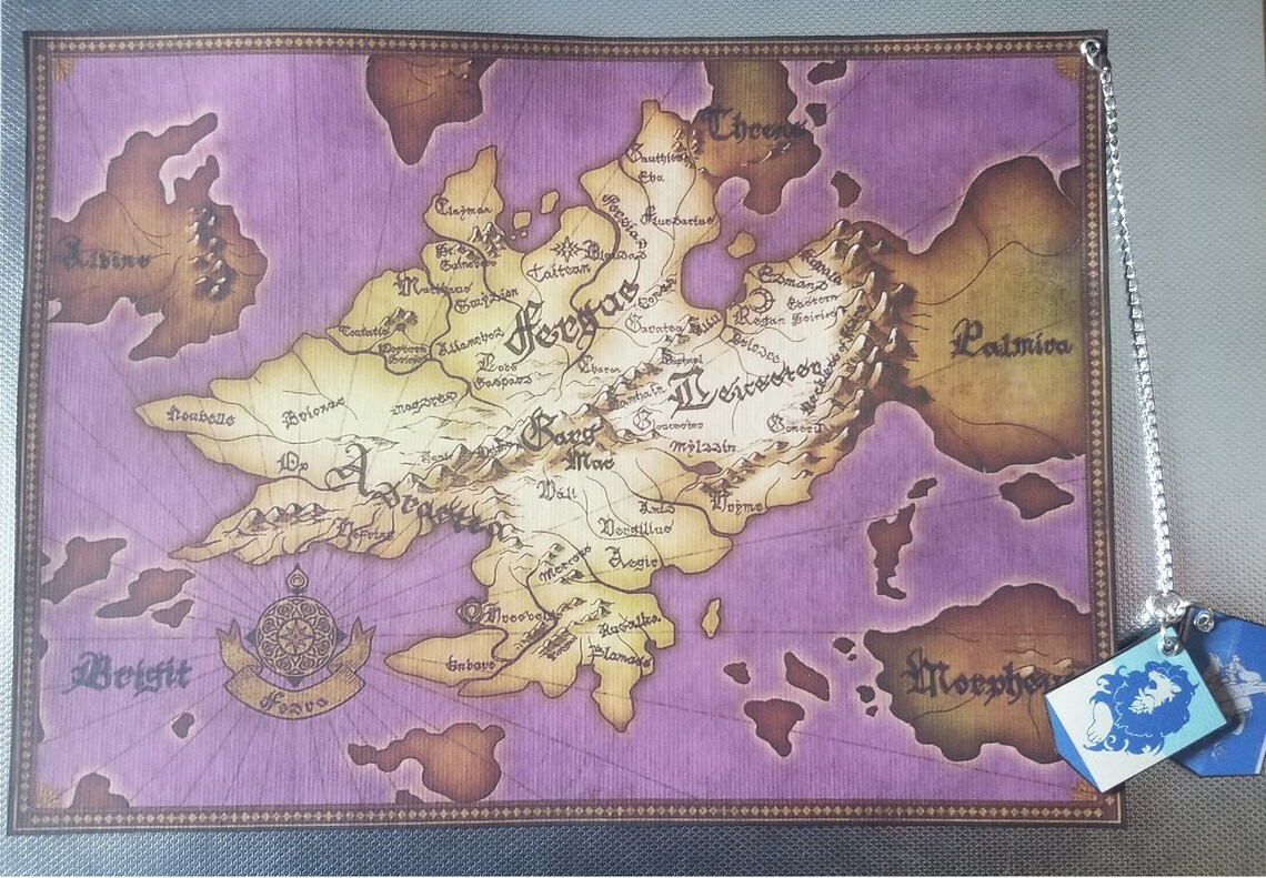 Fire Emblem Three Houses Fodlan Cloth Map Blue Lion Themed - Etsy