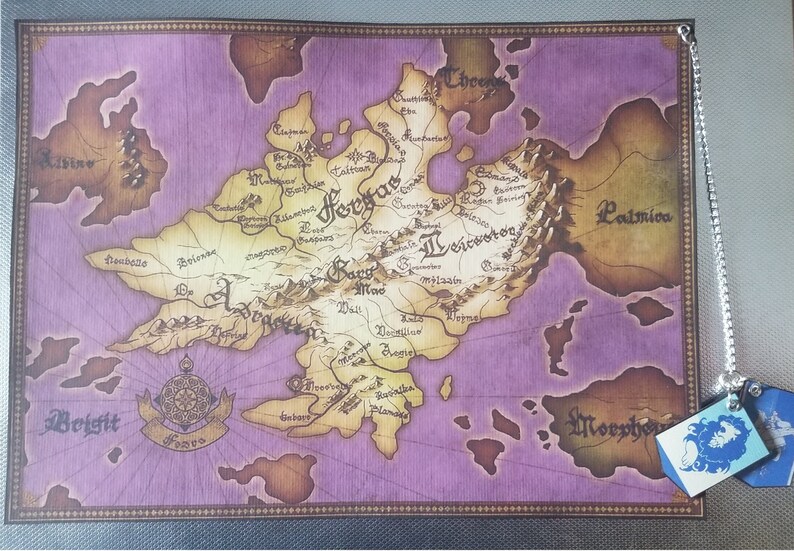 Fire Emblem Three Houses Fodlan Cloth Map Blue Lion Themed - Etsy