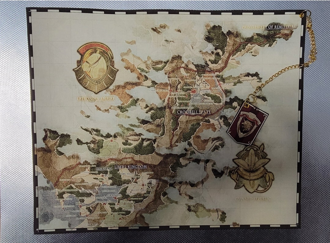 The Legend of Heroes: Trails of Cold Steel Map of Zemuria - Etsy