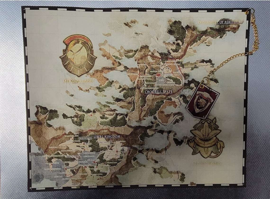 The Legend of Heroes: Trails of Cold Steel Map of Zemuria - Etsy
