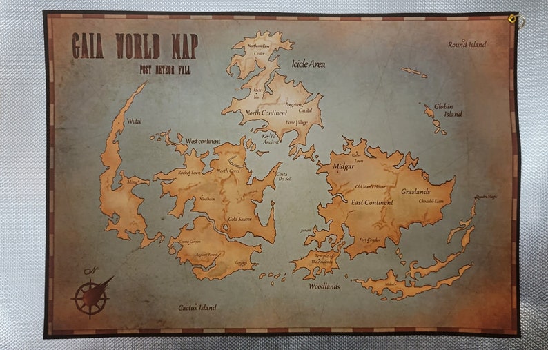 Final Fantasy 7 Custom Cloth Map of Gaia - Etsy
