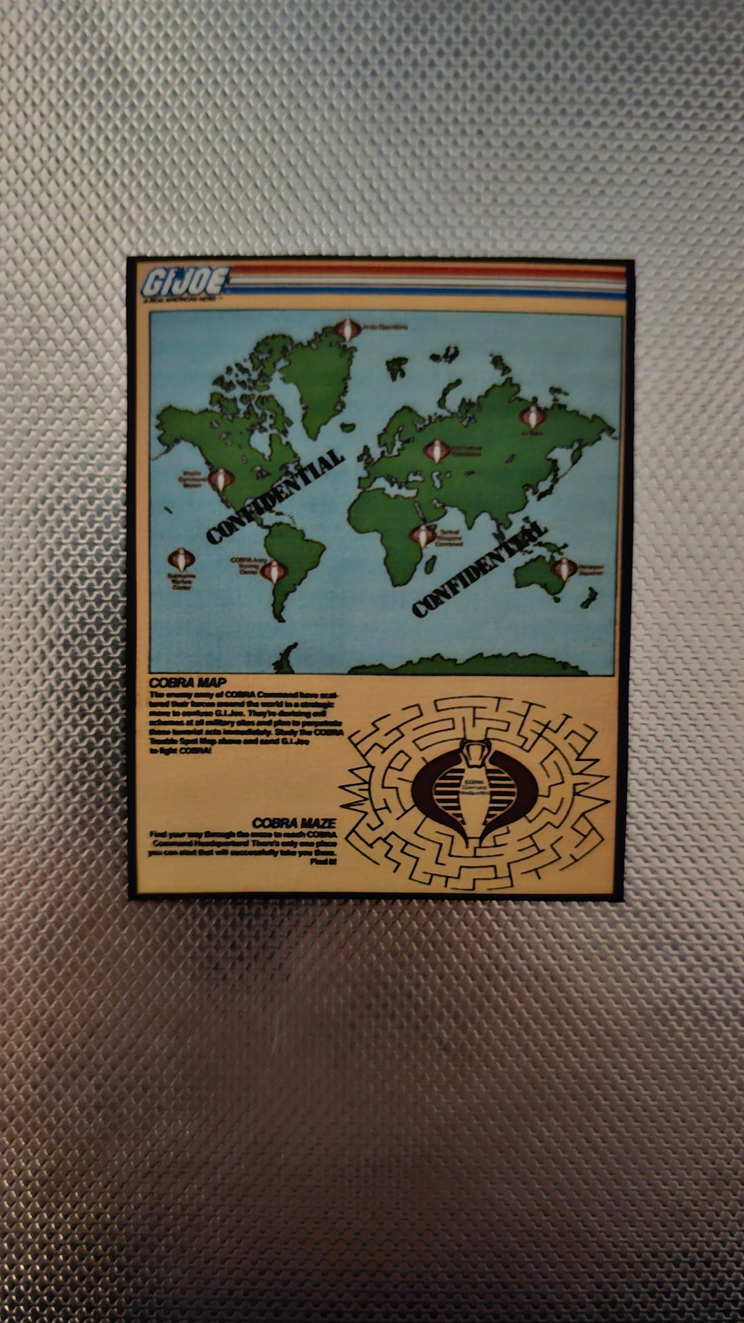 Gi Joe Classified Scale Map of Cobra Bases - Etsy