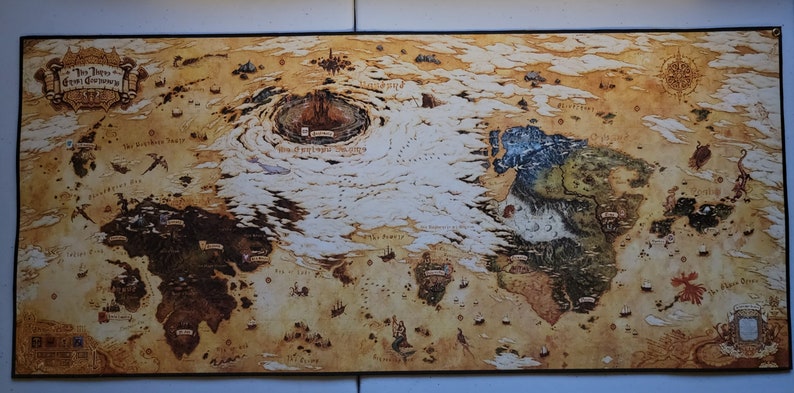 Final Fantasy XIV Custom Cloth Map of Hydaelyn - Etsy