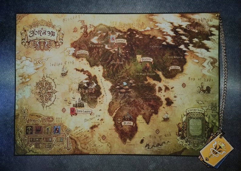 Final Fantasy XIV Custom Cloth Map of Eorzea - Etsy