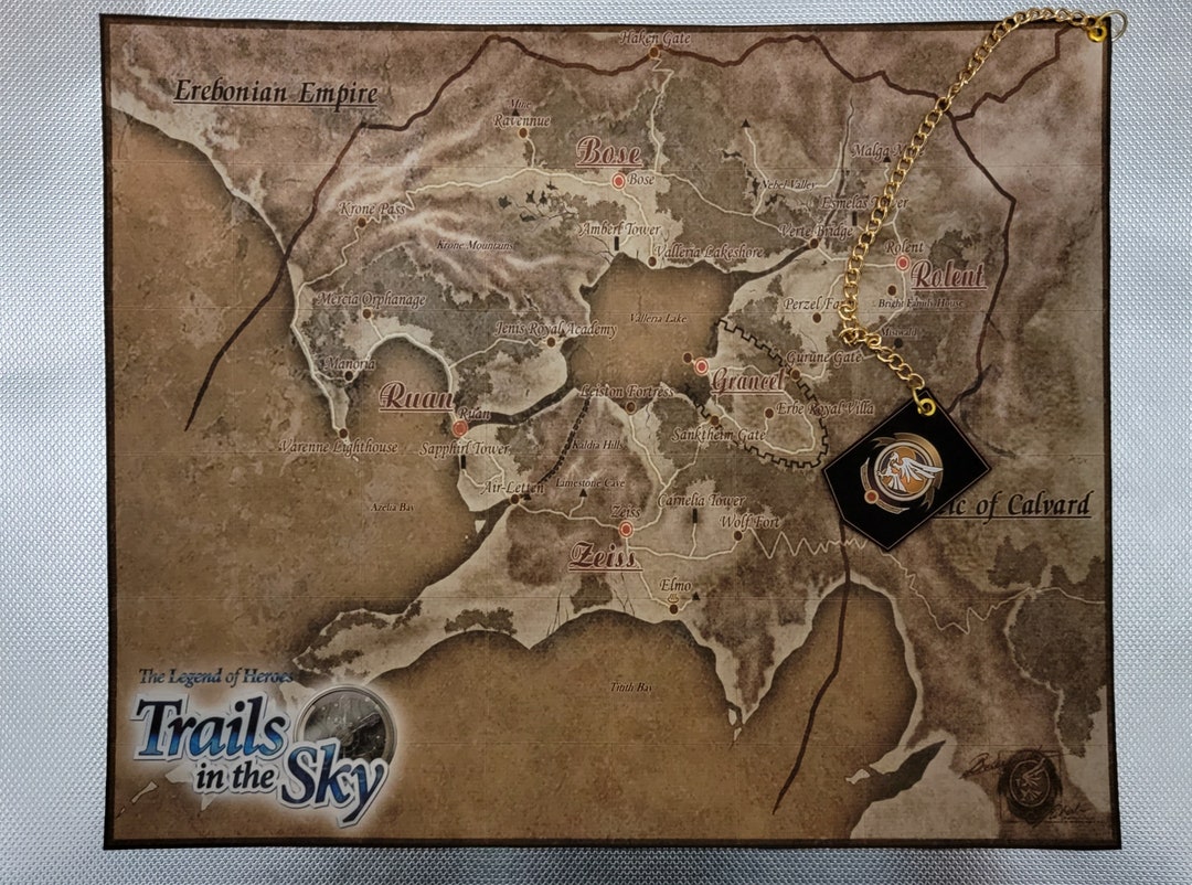 The Legend of Heroes: Trails in the Sky Map of Liberl Kingdom - Etsy