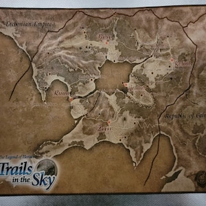 The Legend of Heroes: Trails in the Sky Map of Liberl Kingdom - Etsy