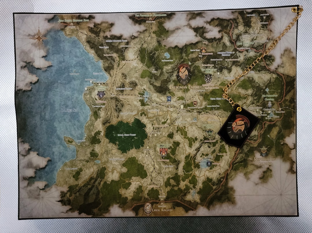 The Legend of Heroes: Trails Series Map of Erebonia - Etsy