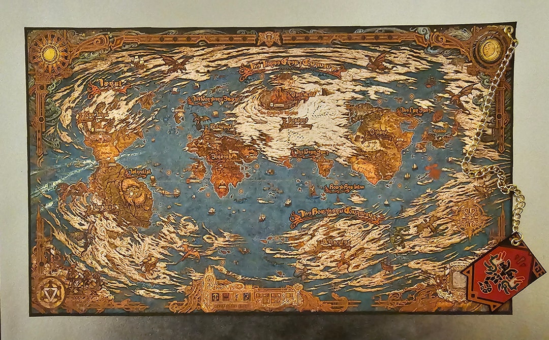 Final Fantasy XIV Dawntrail Custom Cloth Map of Hydaelyn - Etsy