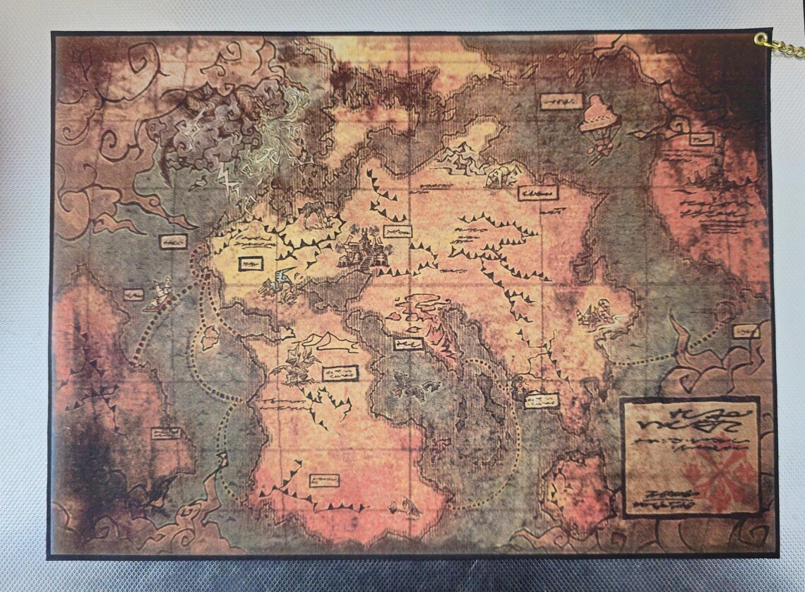 Monster Hunter Map of the New World Custom Cloth - Etsy
