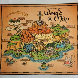 Super Mario; RPG World Map - Etsy