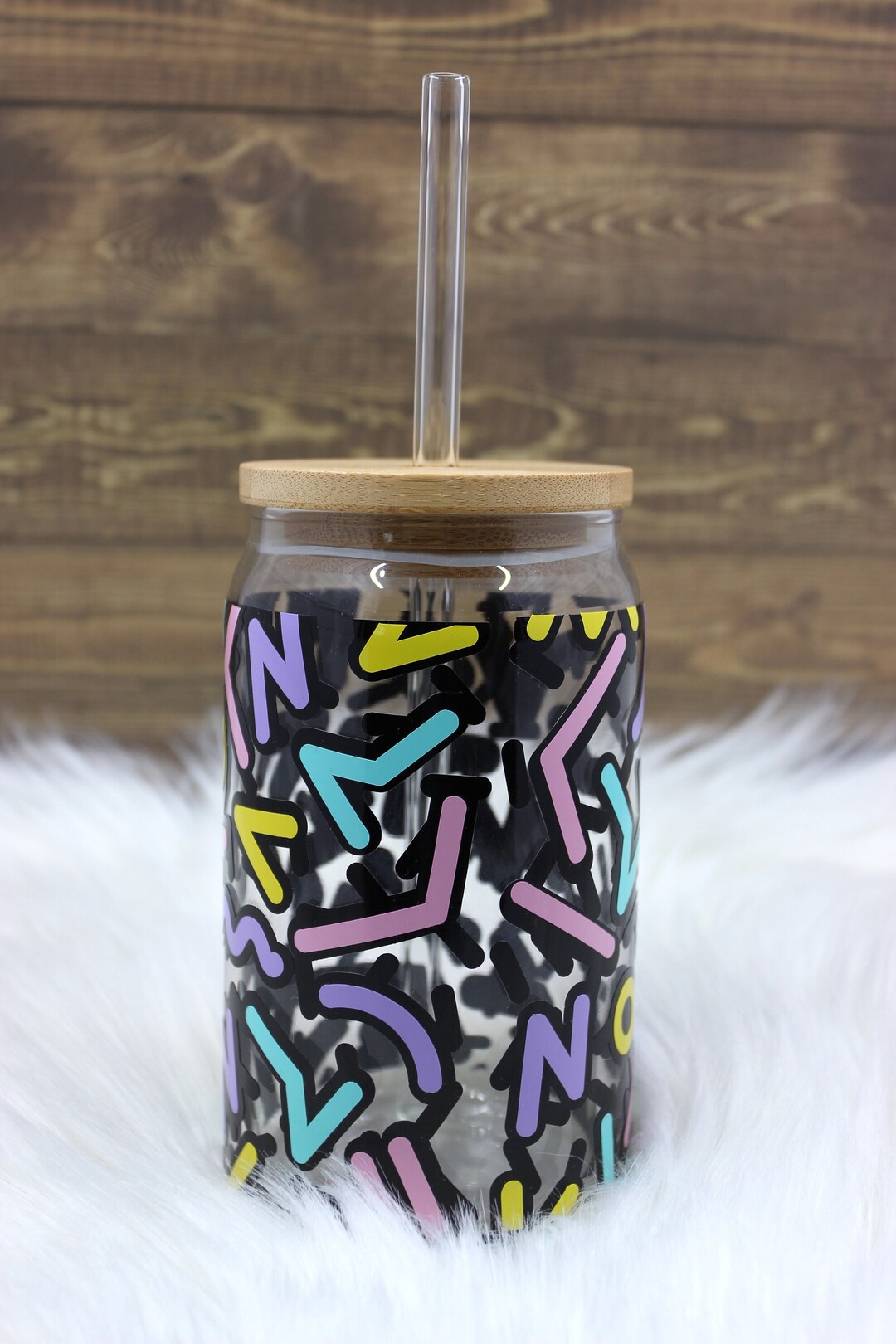 80's Retro Glass Coffee Cup Personalized Beer Can Glass - Etsy