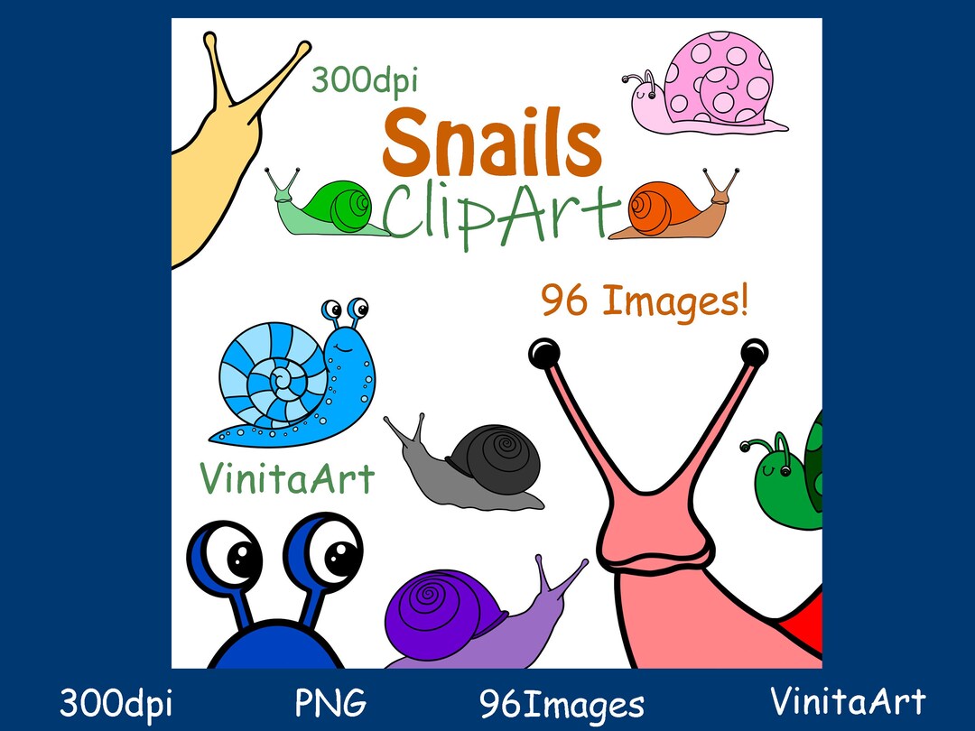 Snail Clipart, Snails, 96 Images Digital Download, Printables - Etsy