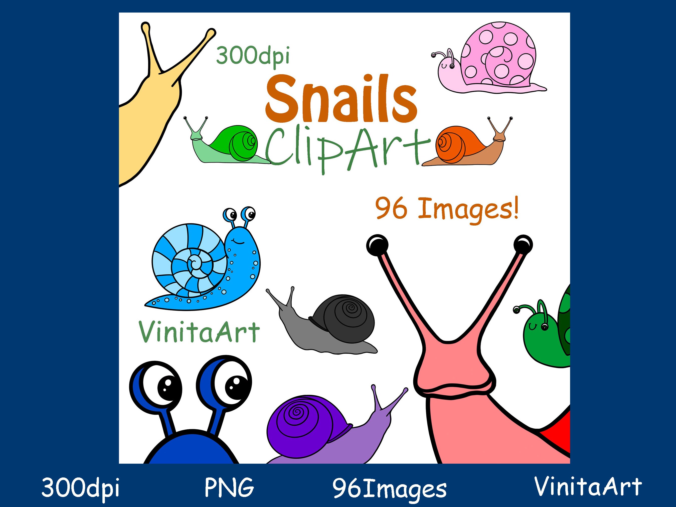 Snail Clipart Snails 96 Images Digital Download Printables - Etsy