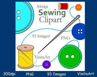 Sewing Buttons Clipart - Etsy