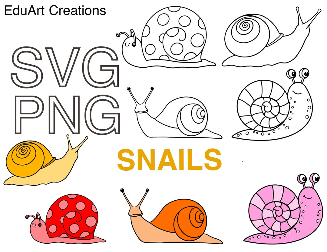 Snail Svg Bundle, Snail Cricut, Snail Silhouette, Snail Clipart, Snail ...