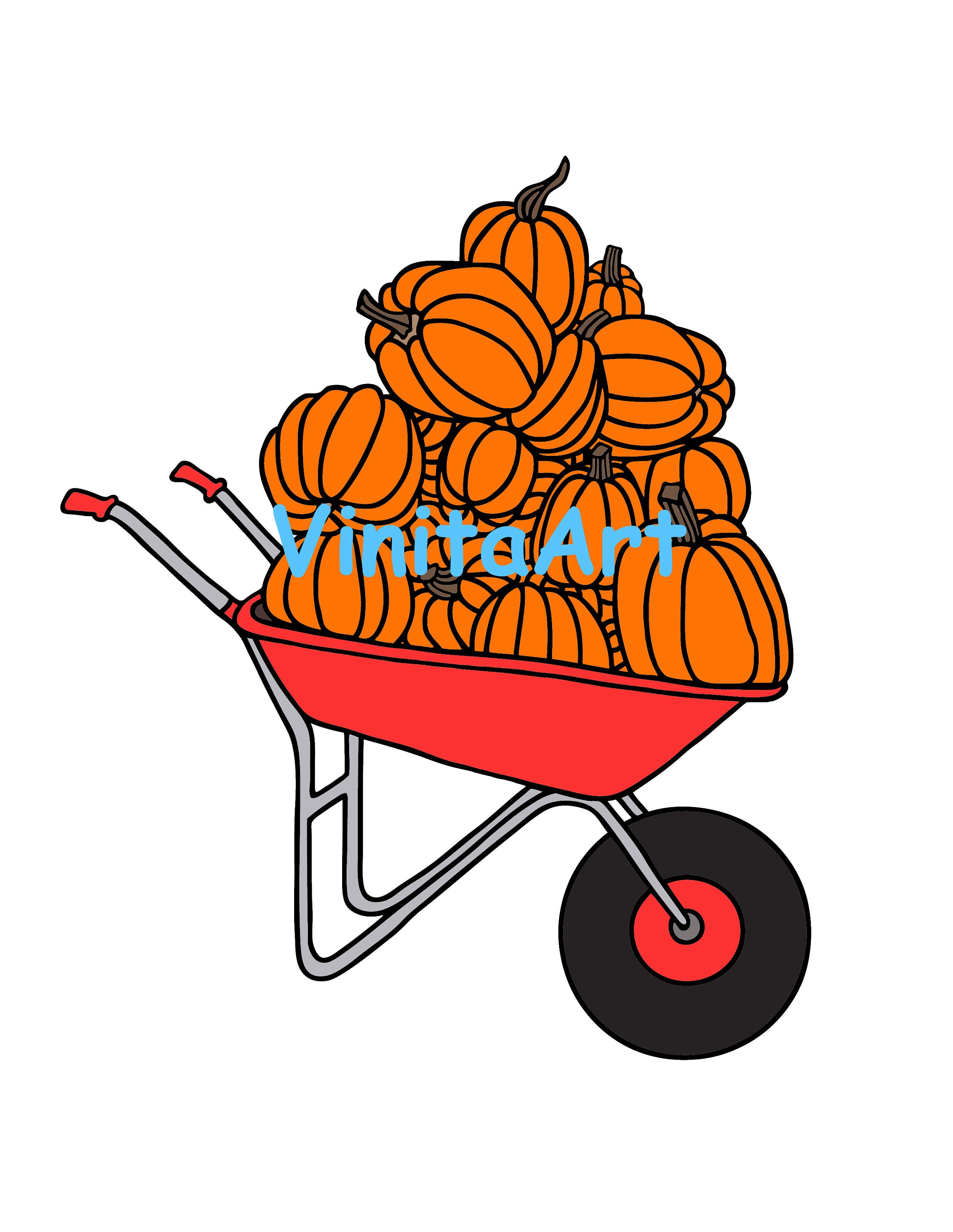 Pumpkin Clip Art Printables Digital Stamps Fall Autumn - Etsy