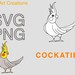 Cockatiel Svg, Cockatiel Vector, Cute Parrot Svg for Shirt Mug Sticker ...